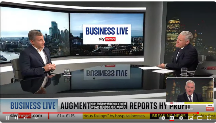 Tim Levene interviewed by Ian King on Sky News – Augmentum